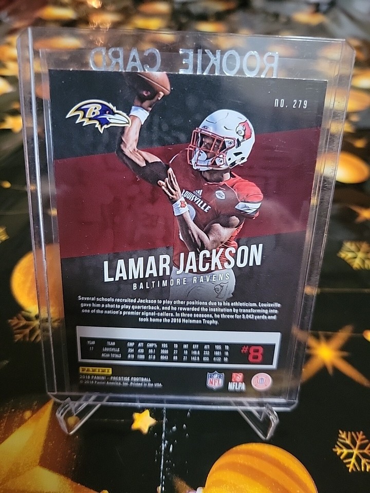 Lamar Jackson ROOKIE card # 279 2018 Prestige 🏈 Baltimore Ravens 🐦‍⬛ ...
