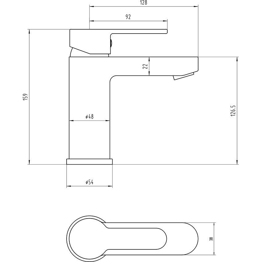 Bath Shower Mixer Tap 3 Way Round Shower Rigid Riser Kit and Monobloc ...