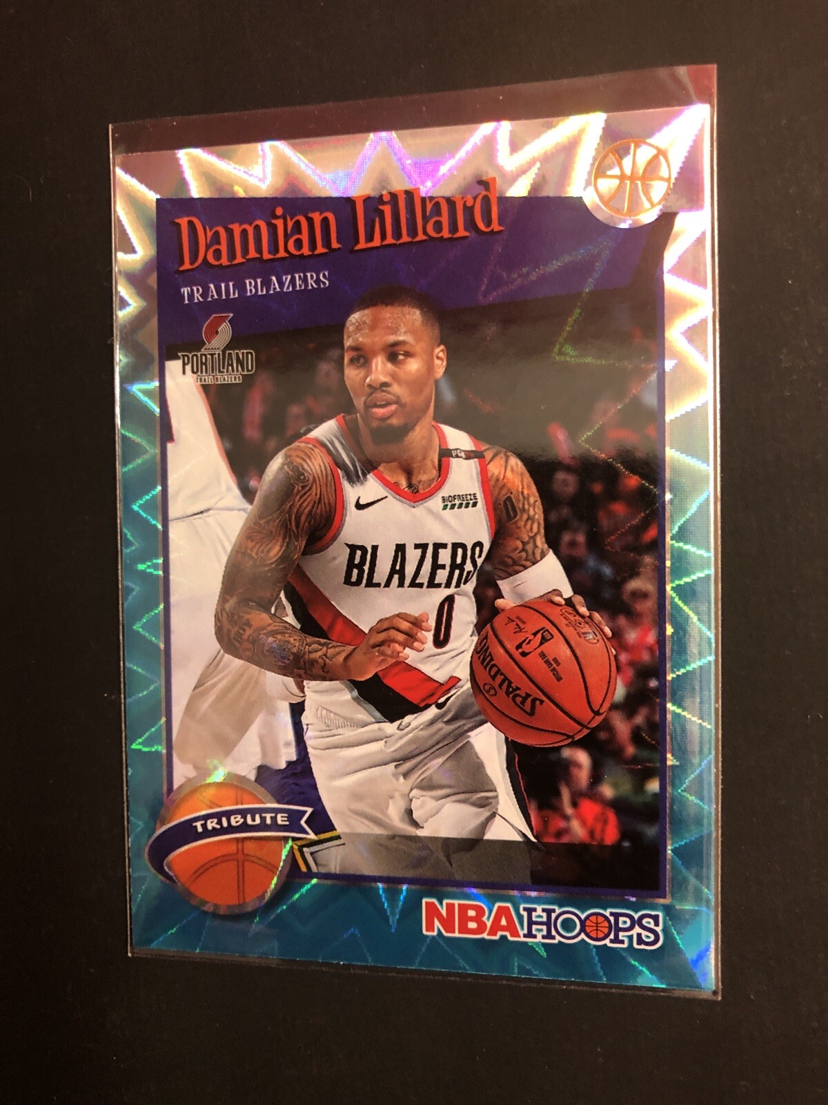 2019-20 Panini NBA Hoops - Hoops Tribute Damian Lillard #291 Teal ...