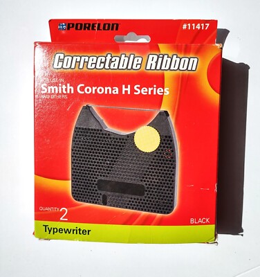(1) Porelon Correctable Ribbon Smith Corona H Series Typewriter Black ...