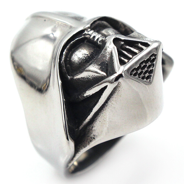 Star Knight Darth Vader Helmet Ring Stainless Steel War Warrior ...