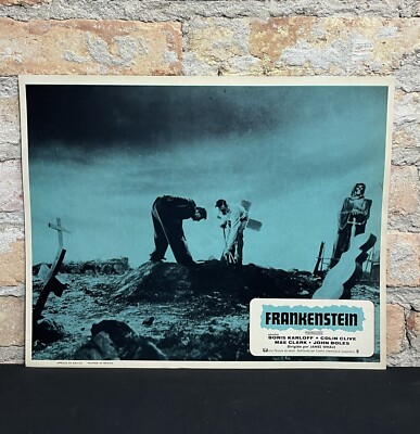 Vintage Frankenstein 1931 Mexican Lobby Card 1970’s Rerelease Graveyard ...