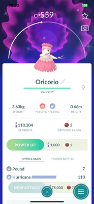 Shiny Pa’u Pau Style Oricorio -MlNl P T C - Read Description | eBay