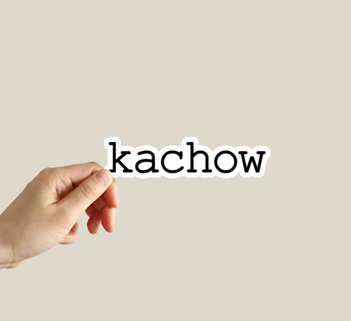 Kachow Sticker Funny Sticker Meme Sticker Water Bottle Laptop Notebook ...