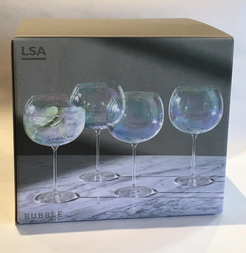 LSA Gin Bubble Balloon Glasses Pearl 680ml Set of 4 New In Box | eBay UK