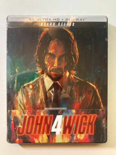 John Wick Chapter 4 W Steelbook 4k Uhd Blu Ray Eu Import Region