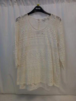 ️ Fat Face Cream Lace Top With Under Cami Size 16 Vgc | eBay UK