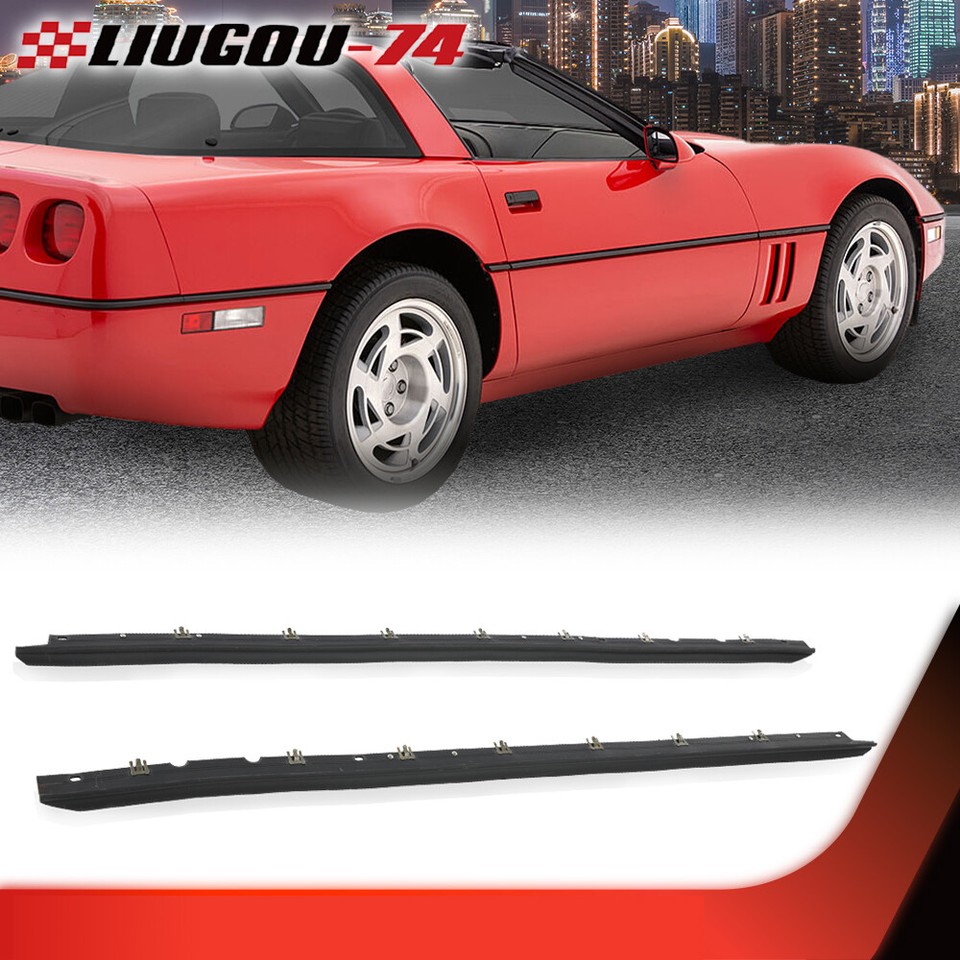 Fit For 1984-96 Corvette C4 Window Felt Sweeps Weatherstrip W/ Rivets ...