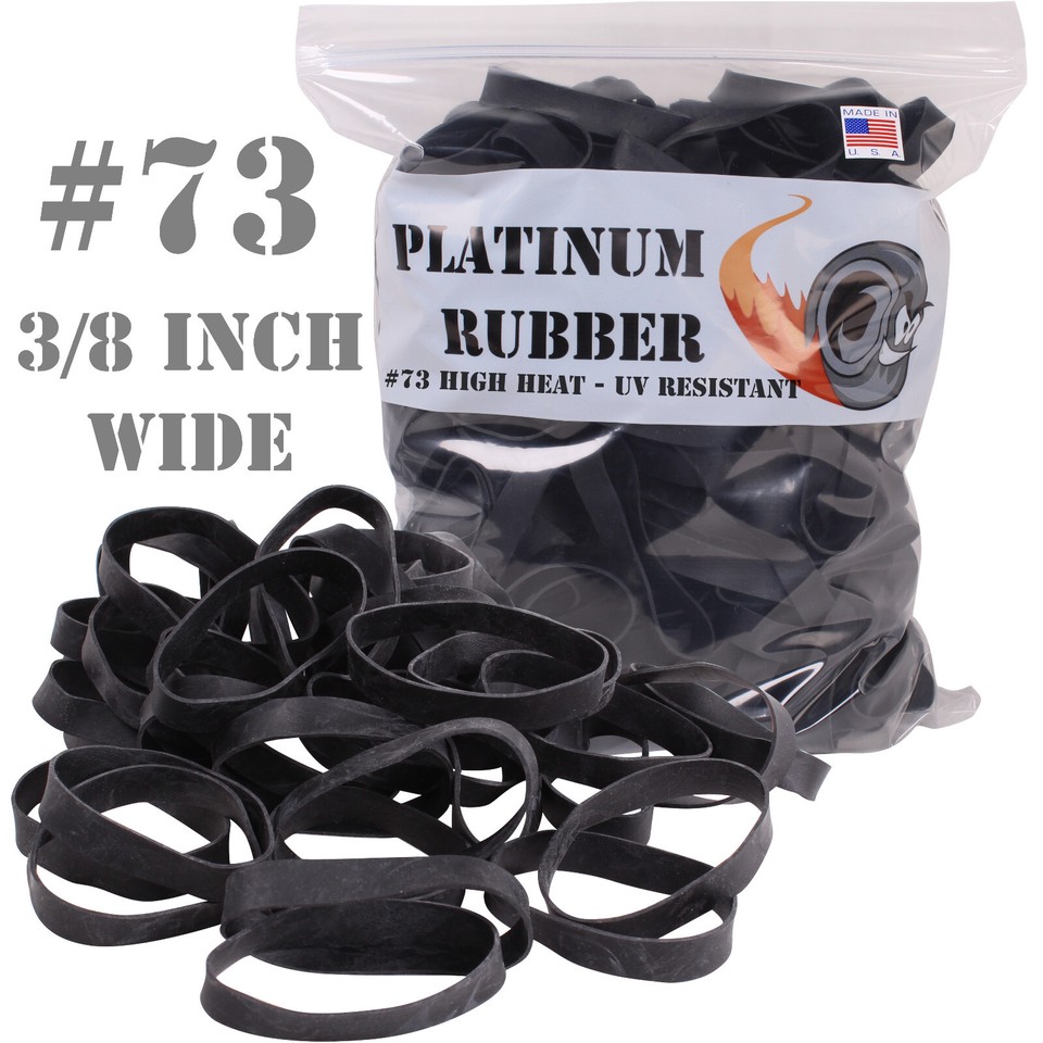 Platinum Rubber Bands #73 Size Blk (Extra Wide 375inch , Large) UV ...