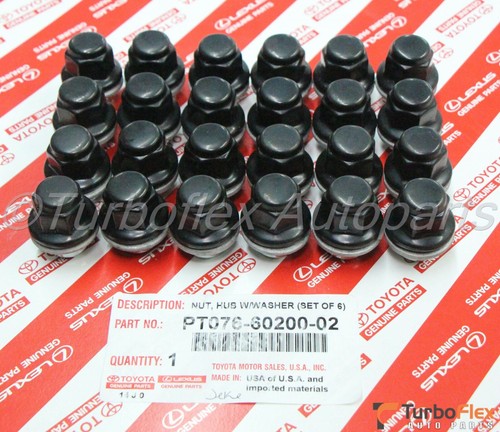 Toyota Tacoma FJ Cruiser 4Runner Black PVD Lug Nuts Set of 24 PT076 ...