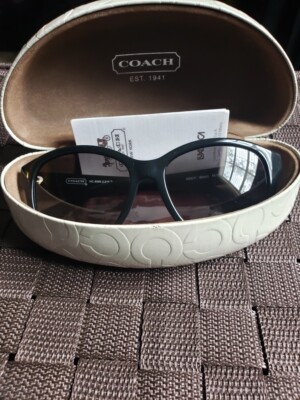 Coach Womens L916 HC8069 5002/11 Black Sunglasses 56mm Good Condition ...
