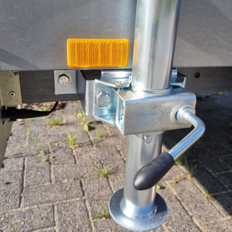 2X Trailer Leg Prop Stands and Clamps 48mm x 700mm length Support Tube ...