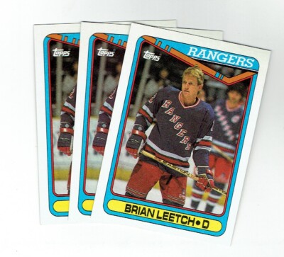 (3) BRIAN LEETCH 1990-91 Topps Card Lot #221 Rangers | eBay