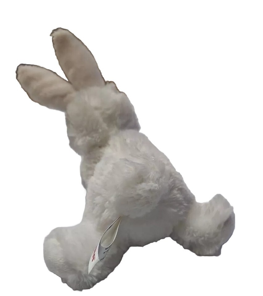 Aurora Realistic White Bunny Rabbit 7 Inch Plush Stuffed Animal Toy ...
