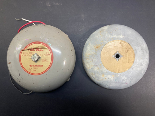 Edwards Fire Bell 439D-6AW & One Empty Metal Cover Gray | eBay