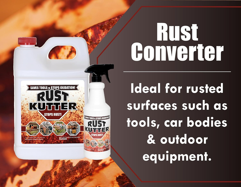 Stops Rust and Converts Rust Spots to Leave a Primed Surface Ready to ...