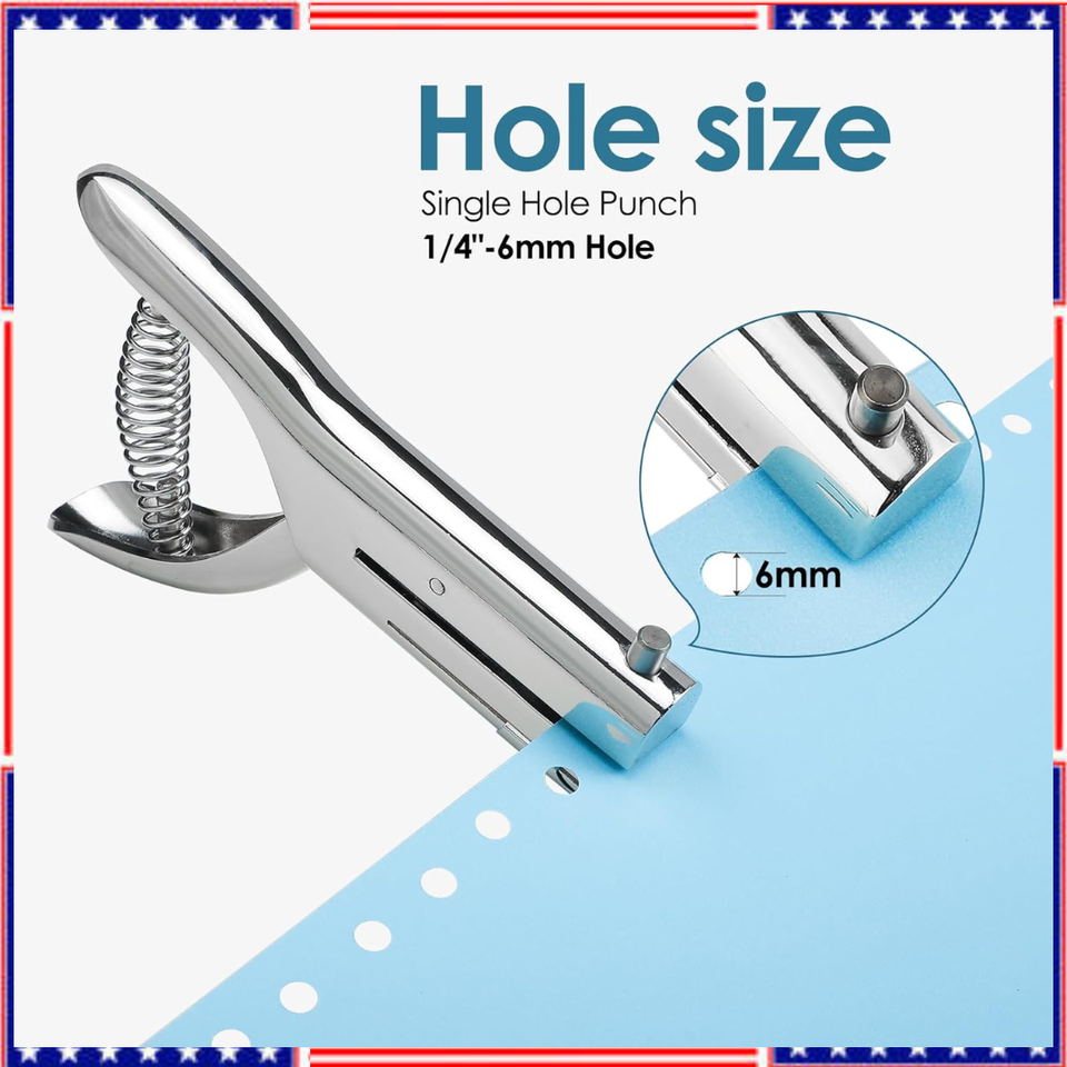 Heavy Duty Hole Punch Single One Hole Puncher Paper Hole Punch Long ...