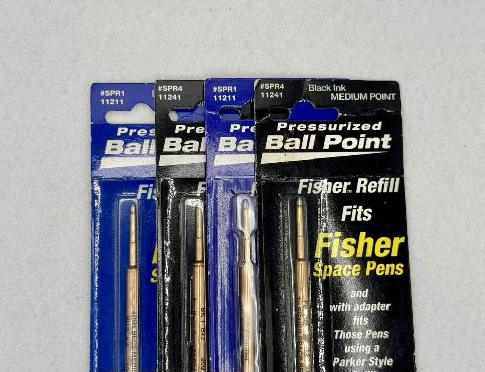 Fisher Space Pen SPR1 And SPR4 Blue & Black Medium Point Refills | eBay