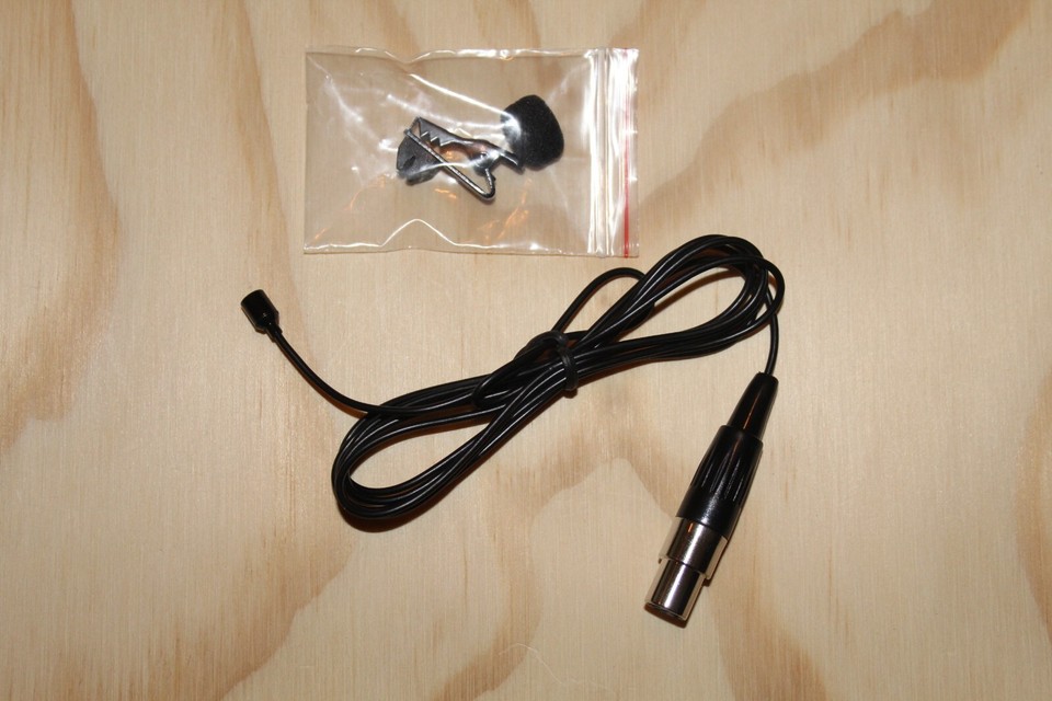 Black Lavalier Lapel Microphone for Shure Wireless Bodypack ...