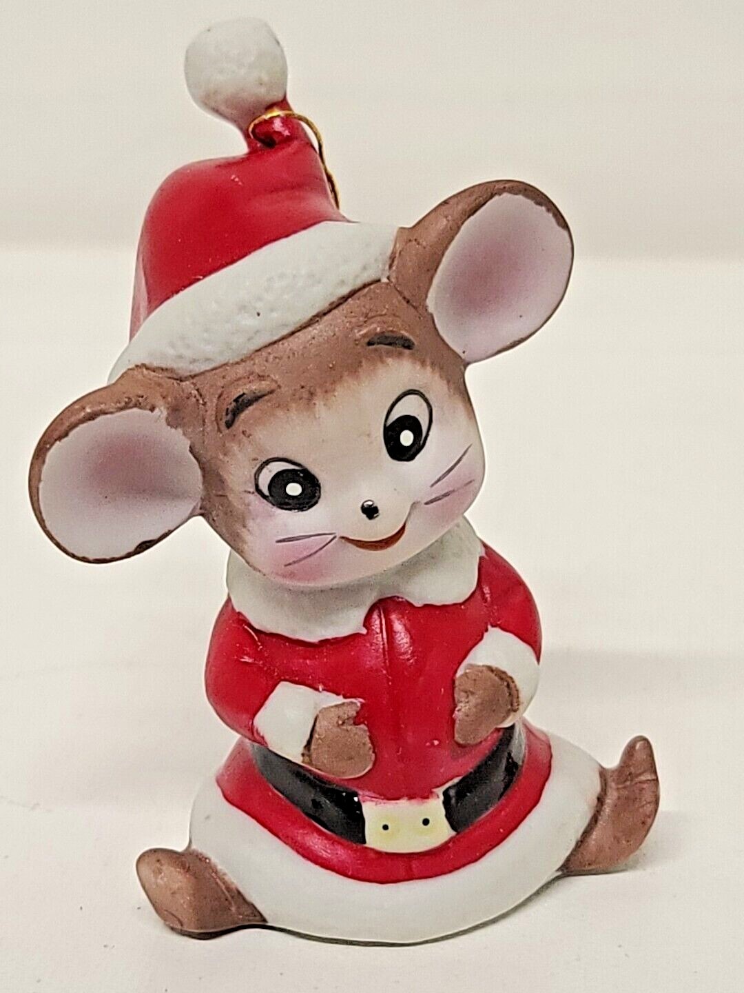 Santa Claus Mouse Animal Christmas Ornament Holiday Decoration Vintage ...