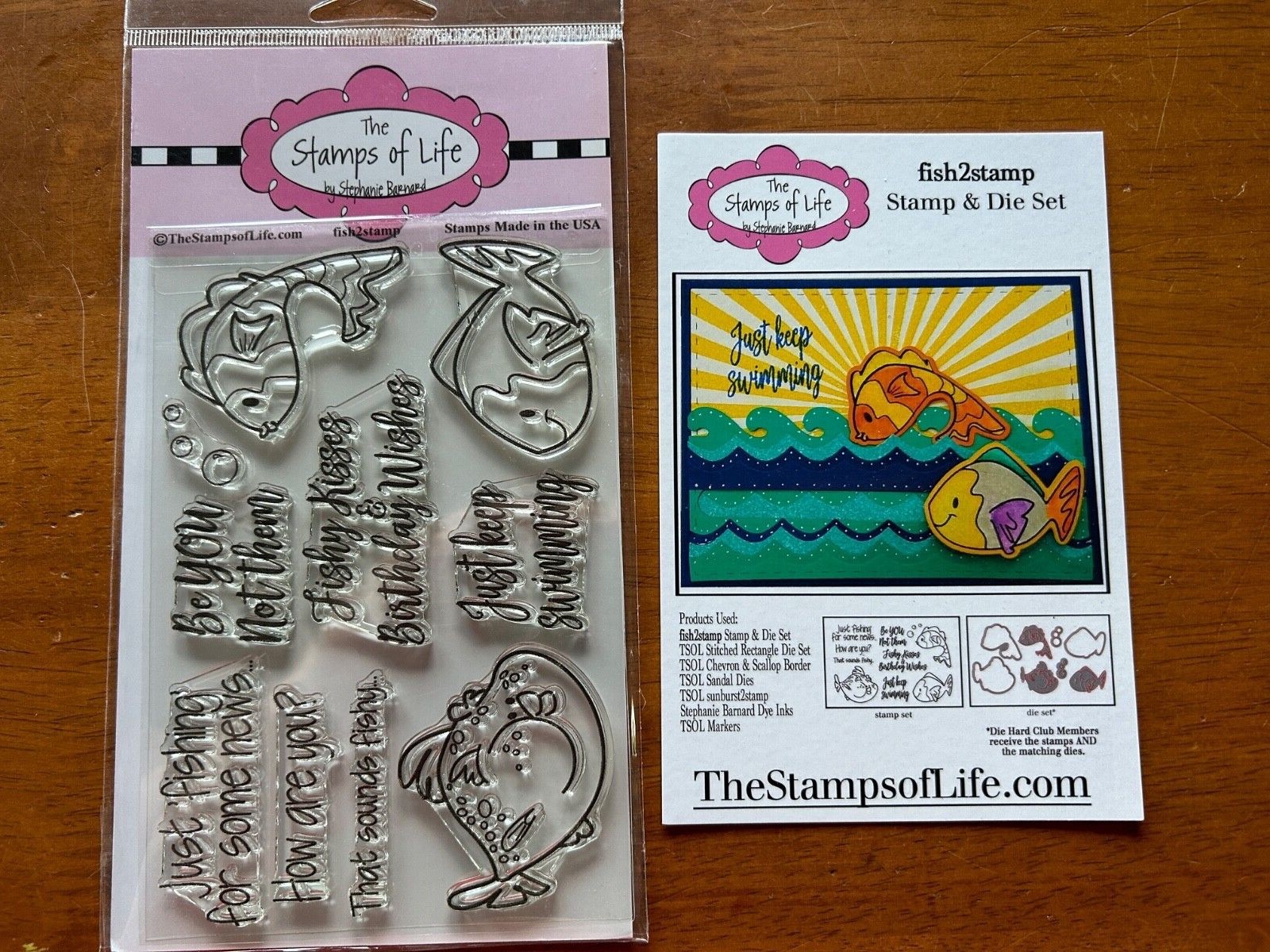 Stamps Of Life By Stephanie Barnard - fish2stamp - Fish Stamp Set | eBay