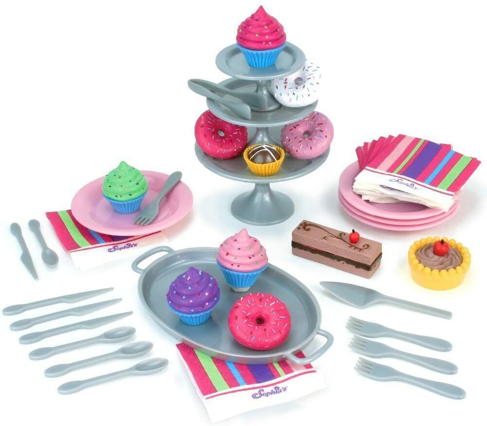 42 pc Dessert and Display Set For 18 American Girl Dolls