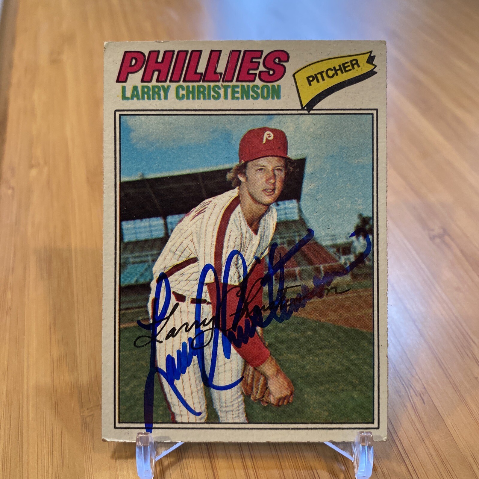 1977 Topps LARRY CHRISTENSON Signed Autographed Card Philadelphia PHILLIES #59 | eBay