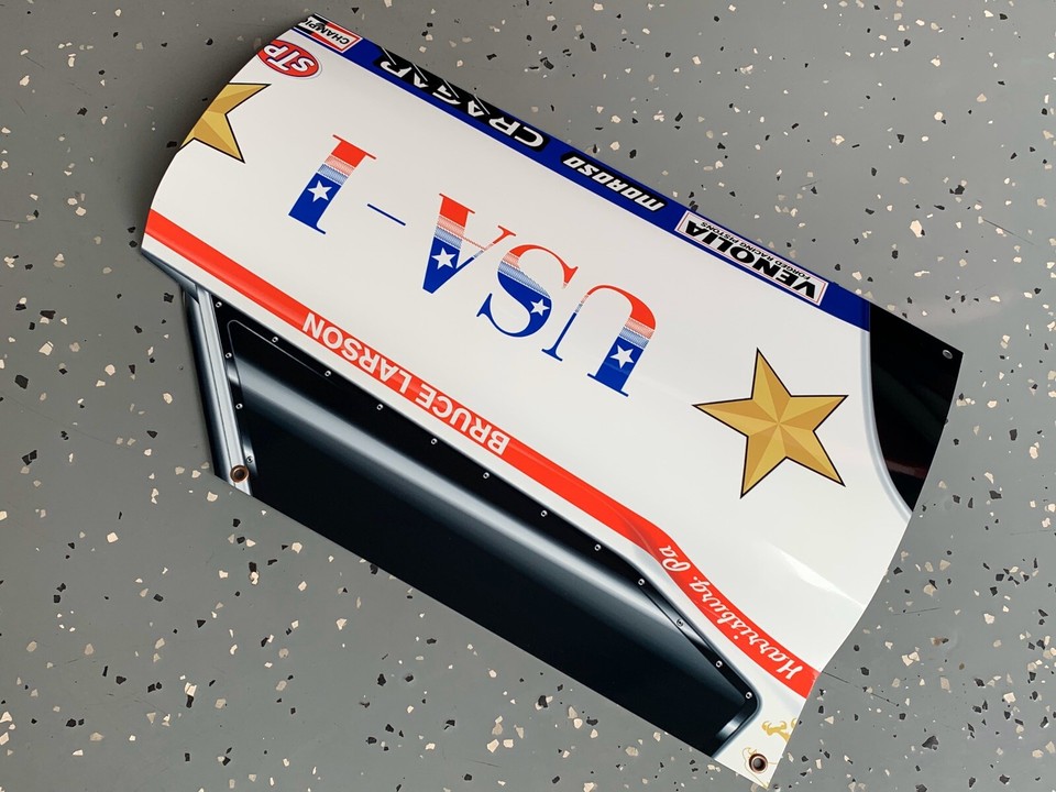 WOW! Corvette USA-1 Bruce Larson RACE CAR DRAG RACING Door Style Sign ...