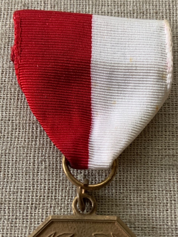 Vintage BOY SCOUTS OF AMERICA Contest Award MEDAL BSA Red & White ...