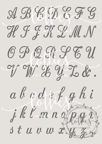 Stencil Font Cursive