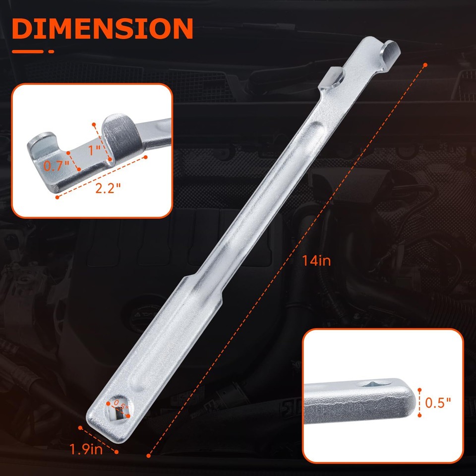 Wrench Extender & Wrench Extender Tool Bar Set 1/2" Drive 15" Wrench ...