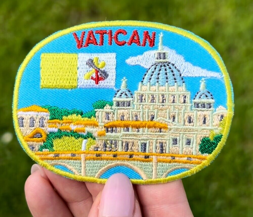 Vatican City Flag Patch (3") Iron/Sew-on Badge Travel Rome Italy ...