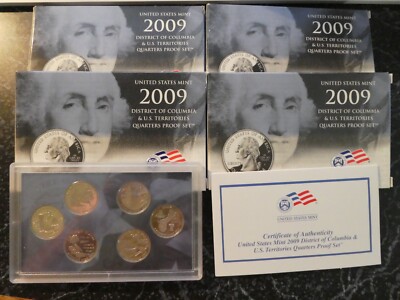 2009 US Mint DC & US Territories Quarters Proof Sets, LOT OF 4 | eBay