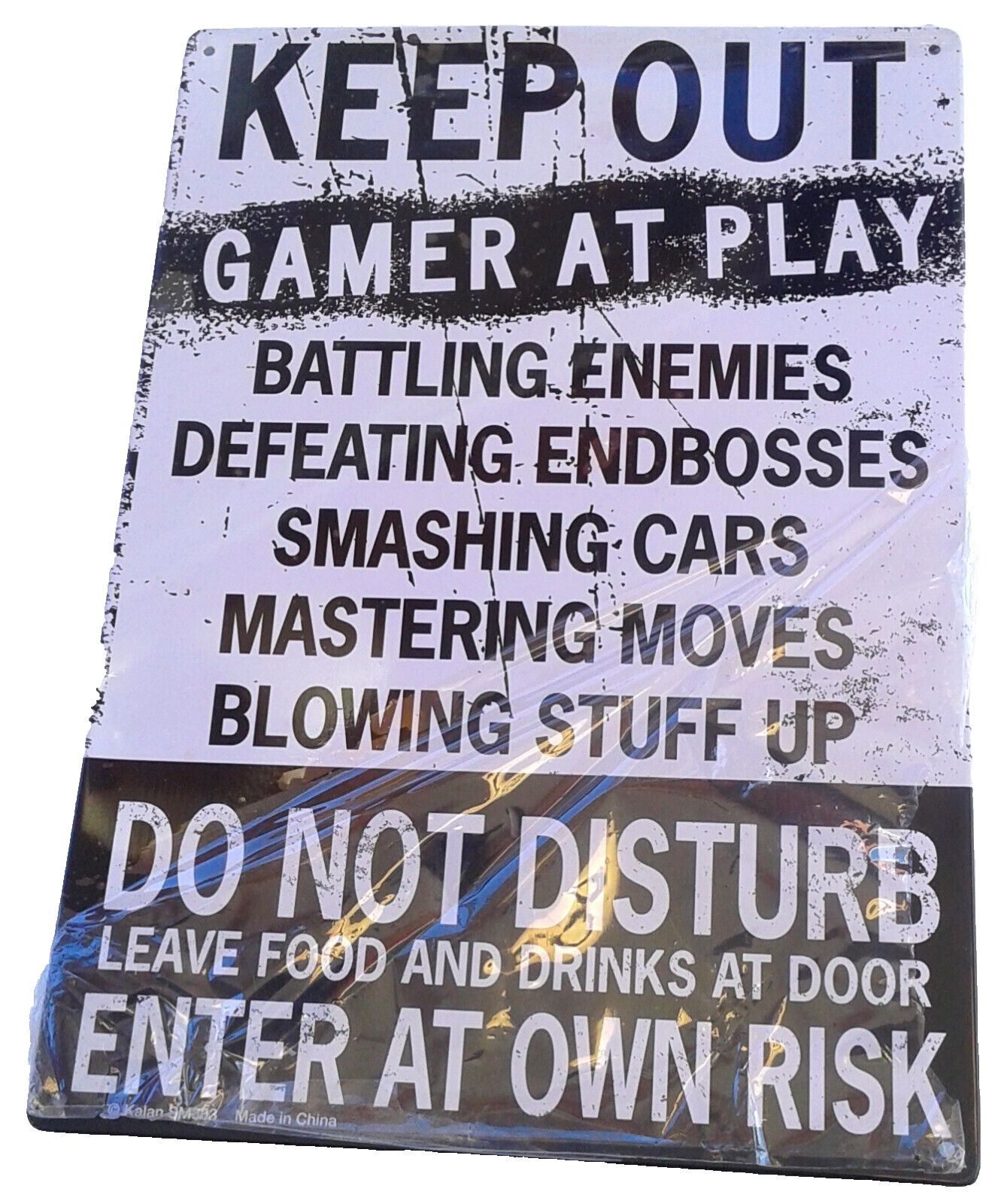 Dorm Room Gaming Sign Keep Out Gamer At Play Wall Hanging Door Metal 16 ...
