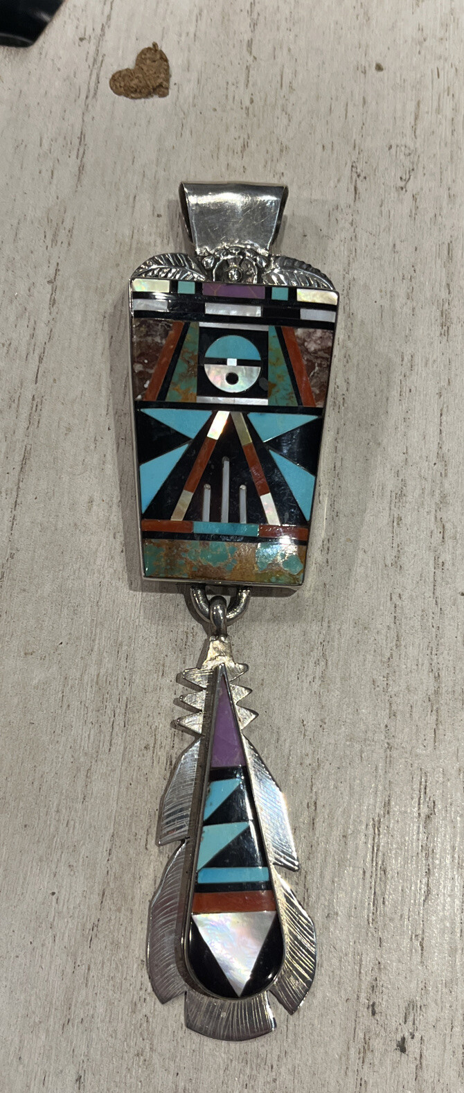 Native American Zuni R & L Vacit Micro-Inlay Tiered P… - Gem