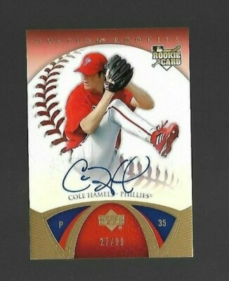 2006 OVATION # 99 COLE HAMELS PHILLIES ROOKIE AUTO CARD #D 27/99 | eBay