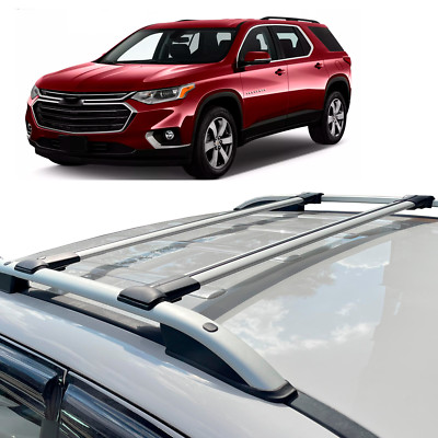Roof Racks Cross Bars Aluminum Gray For Chevrolet Chevy Traverse 2018 ...