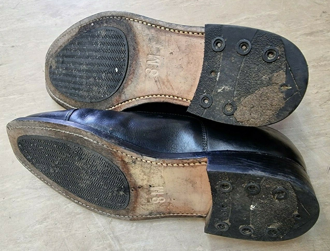 Genuine British Army Black Leather Officers Parade Service Shoes 8M UK ...