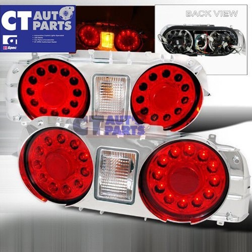 Clear Red LED Tail Lights for 89-94 Nissan Skyline R32 GTR GTST RB26 ...
