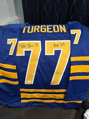 PIERRE TURGEON SIGNED AUTO BUFFALO SABRES JERSEY W/HOF 2023 JSA ...