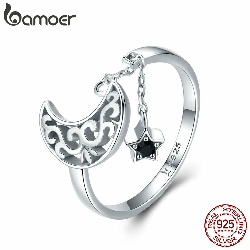 Fashion 925 Sterling Silver Wedding Promise Ring Crown Zircon Women ...