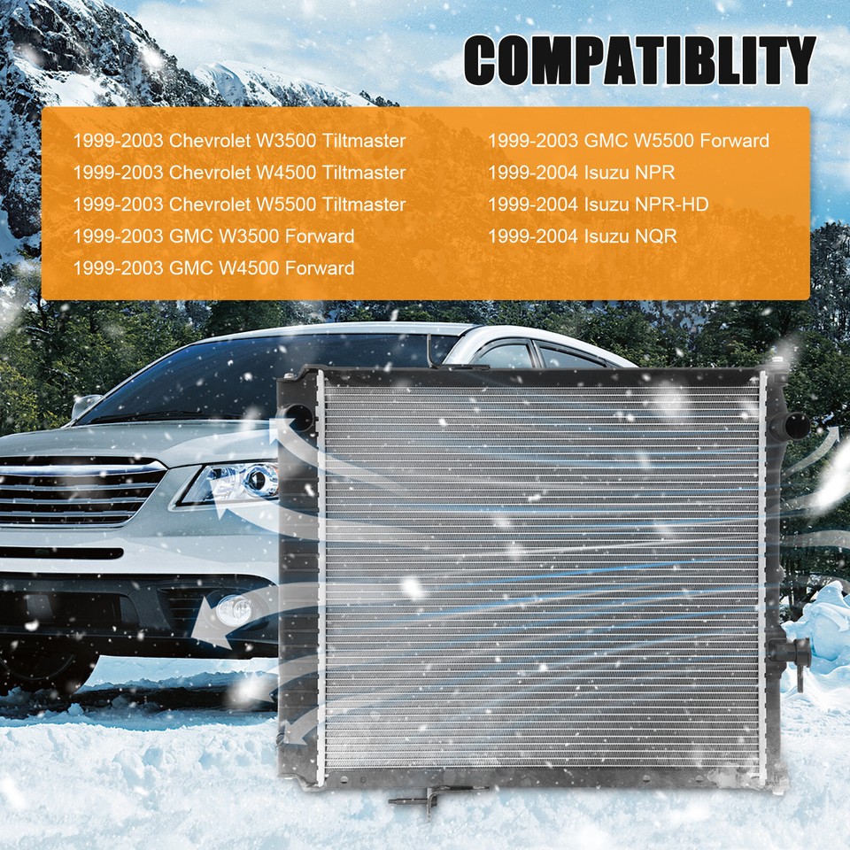 Aluminum Truck Radiator For Chevrolet W3500 W4500 Isuzu NPR NPR-HD NQR ...