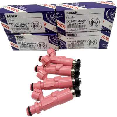 4 NEW OEM FUEL INJECTORS 23250-79135 23209-79135 TACOMA 2.4L 2.7L ...