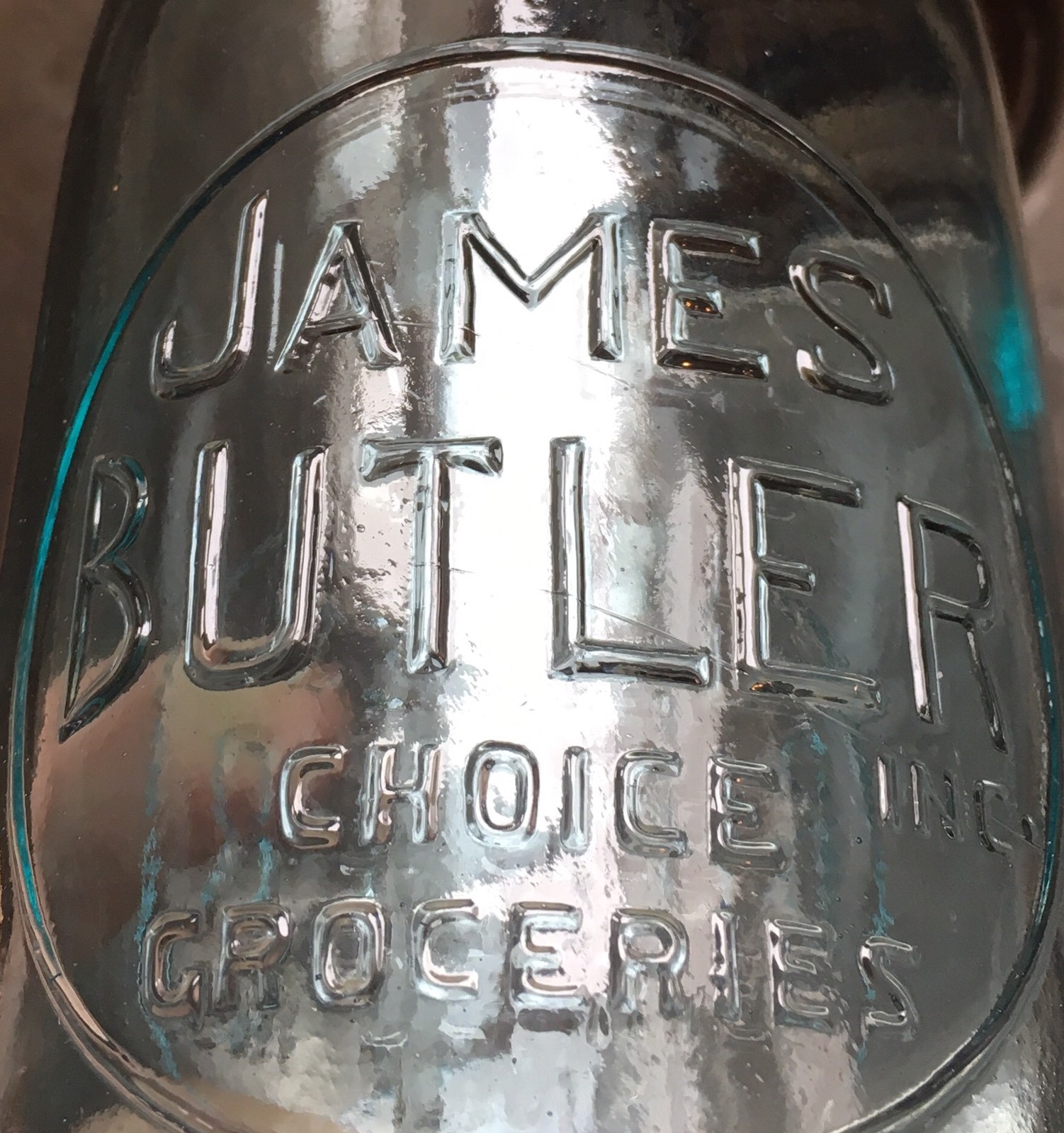 Rare James Butler 28 Oz Blue Tinged Bottle C. 1882 New York Irish ...