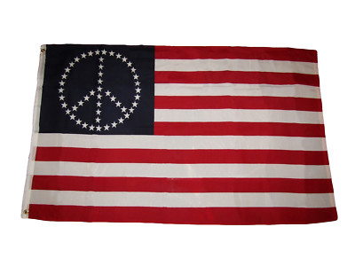 3x5 USA American Small Stars Peace Symbol Premium Flag 3'x5' Banner ...