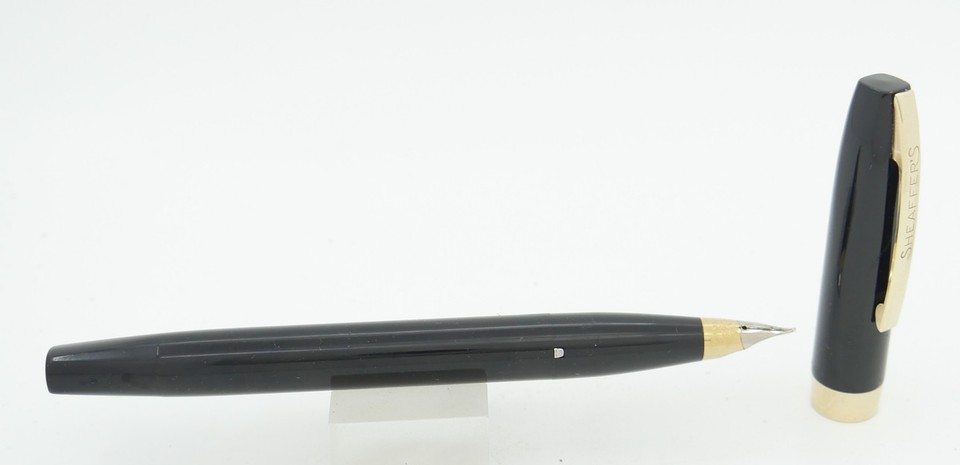 Sheaffer Imperial III Black & Gold Touchdown Fountain Pen In Box - Fine ...