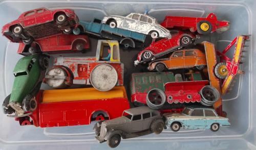 VINTAGE DIECAST DINKY TOYS JOB LOT CARS TRUCKS CONSTRUCTION VEHICLES ...