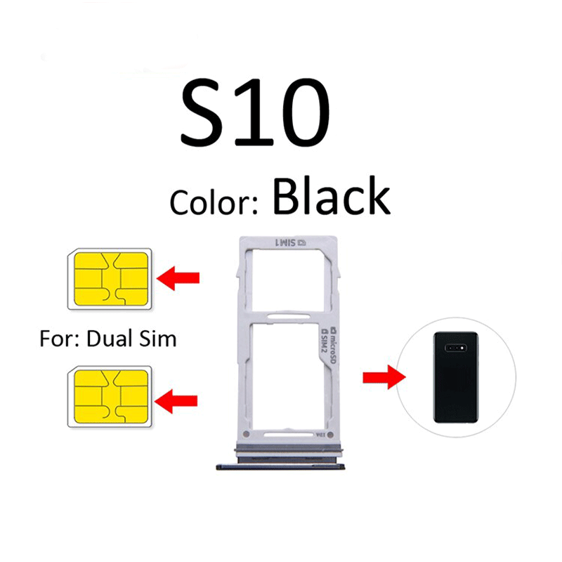 Dual & Single Sim Card Tray Holder Slot For Samsung Galaxy S10 S20 S21 ...
