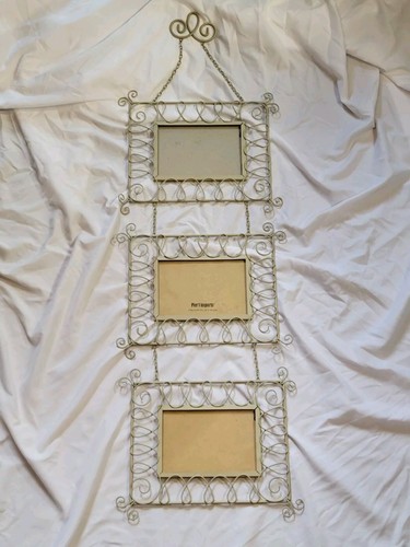 Pier One Metal 32” Hanging Picture Frames Filigree Tan Beige 4x6 ...