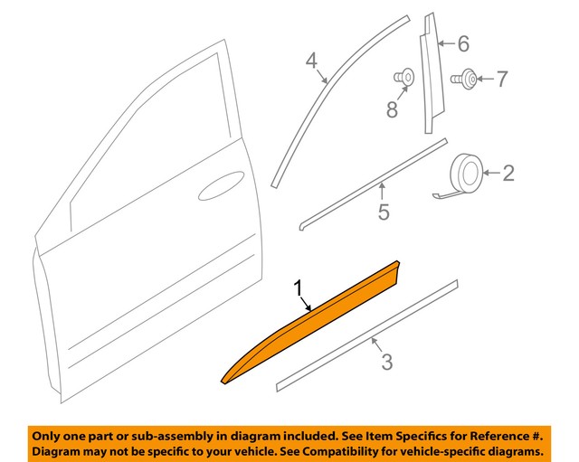 Porsche OEM 15-16 Macan Front Door-lower Molding Left 95B898561OK1 for ...